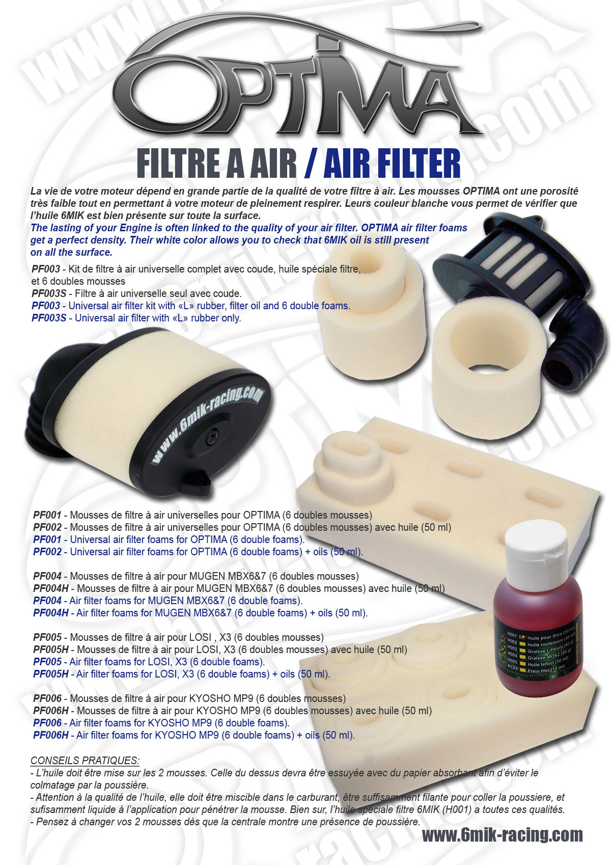 OPTIMA – Filtres à air | 6MIK